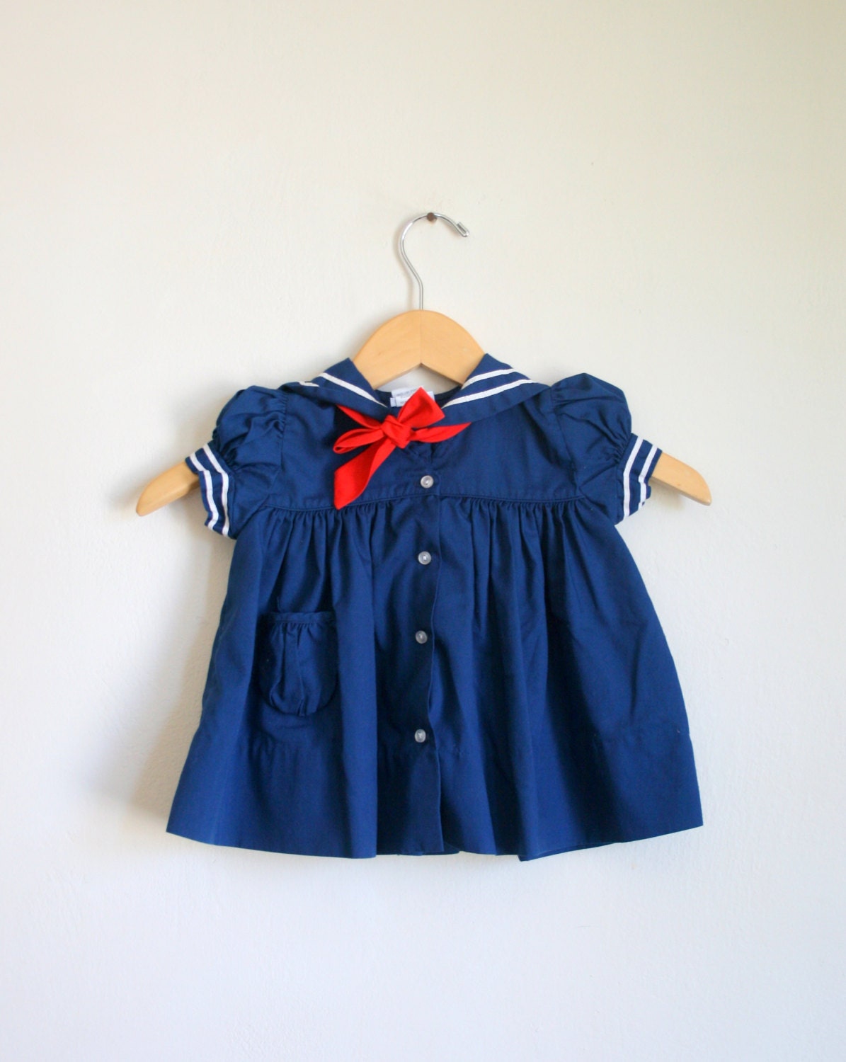 Vintage SAILOR GIRL Nautical Dress....size 18 months