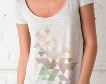 Popular items for triangle t shirt on Etsy