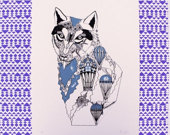 Make Believe - Limited Edition Wolf Screenprint (A3)