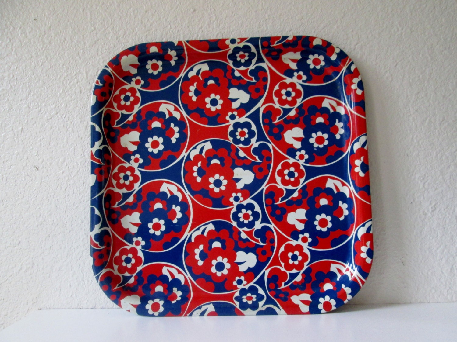 Vintage tray Ian Logan designed tray 1960’s red white and blue made in ...