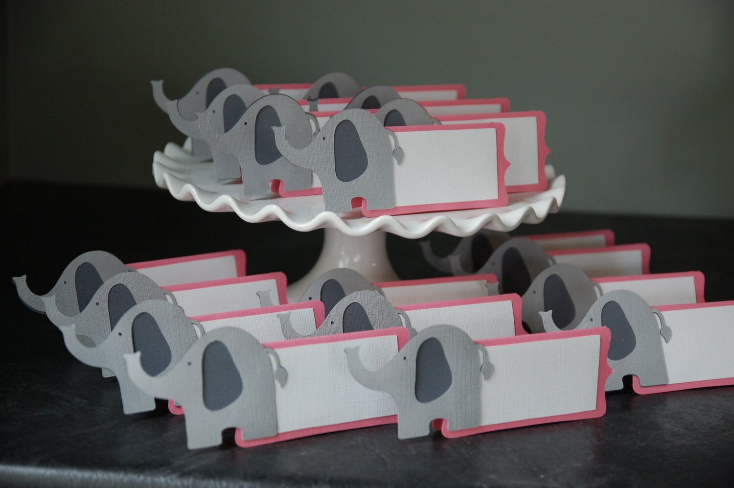 Elephant Place Cards Elephant Seating Cards Elephant Baby