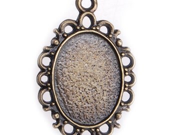 10PCS 2525mm Square Open Back Bezel Pendant Open by Rosebeading