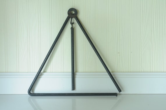 Vintage Triangle Dinner Bell Cast Iron Chuckwagon