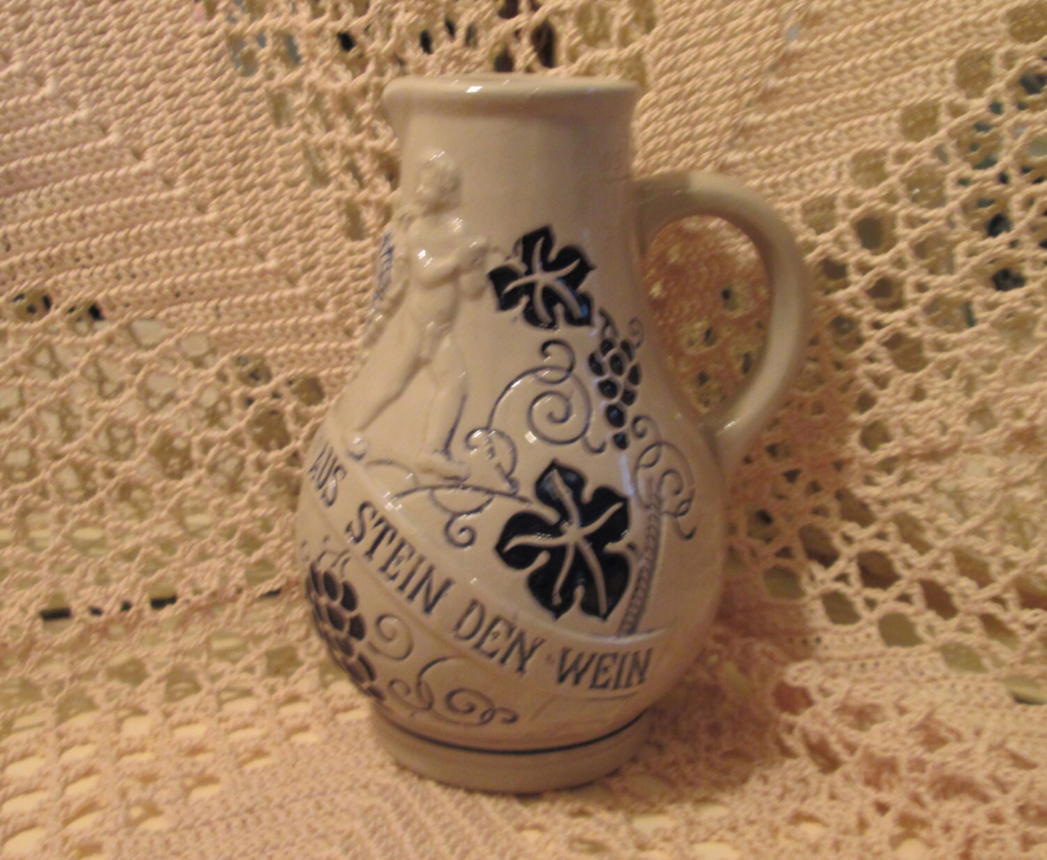 Vintage German Blue and Gray Stoneware Pitcher – Haute Juice