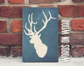 Items similar to Elk Wooden Sign - 8" x 12" on Etsy