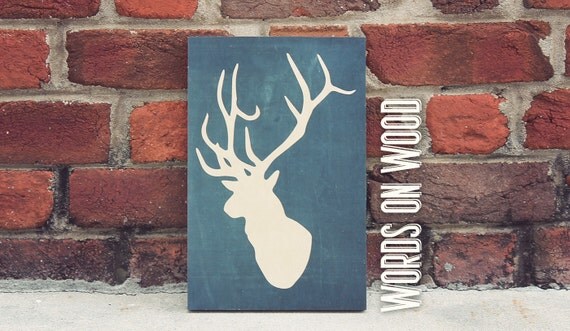 Items similar to Elk Wooden Sign - 8" x 12" on Etsy