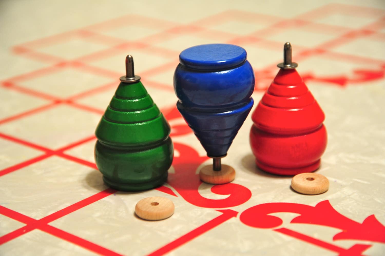 Classic Trompo Wooden wood Spinning Top Size about 3