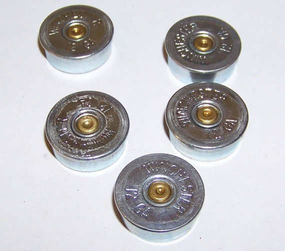 12 gauge shotgun shell Magnets with brass heads Lot of 5