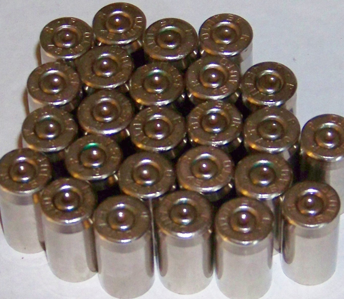 45 Acp Nickel Bullet Shell Casings 25 pieces .45 Caliber