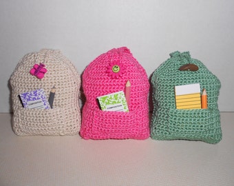CROCHET PATTERN PDF Doll Sized Backpack fits by Patternsetc
