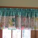 French Country Timeless Teal Tapestry Handkerchief Valance