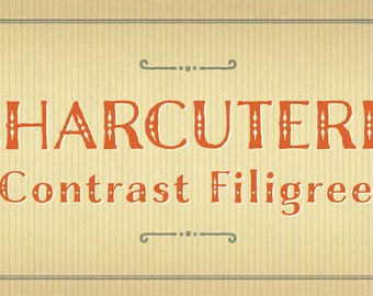 Filigree font | Etsy