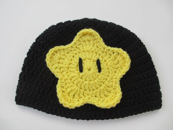 Crocheted Super Mario Star Hat