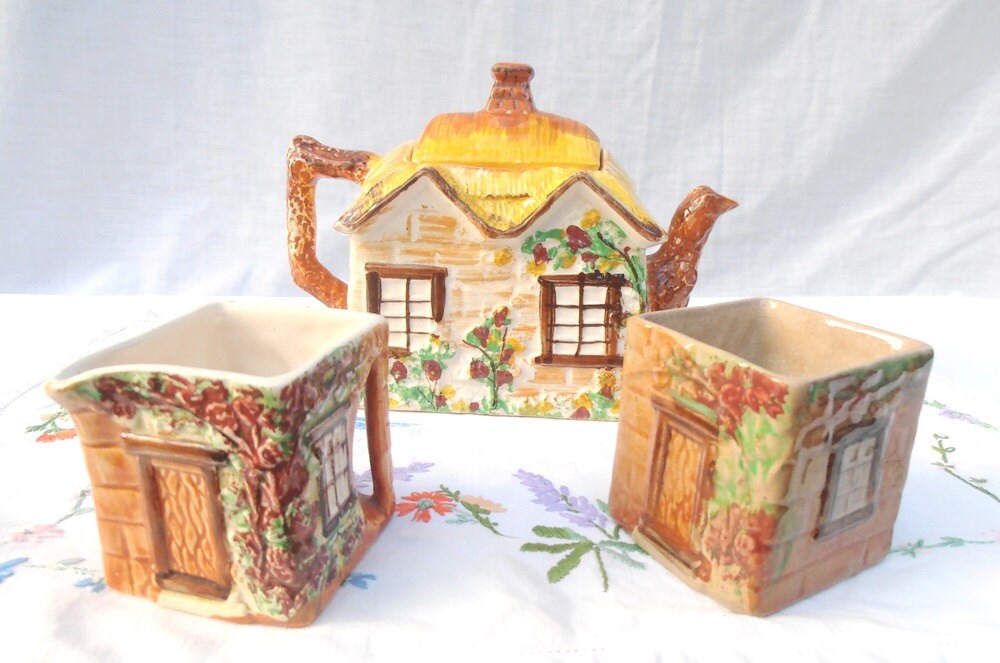 Price Kensington Cottage Ware Tea Pot Milk Jug Sugar Bowl Vintage ...