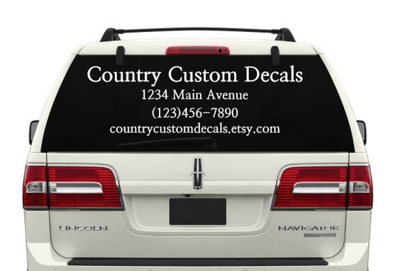 Custom Business Decal for Car