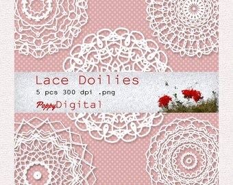 Popular items for doilies clip art on Etsy