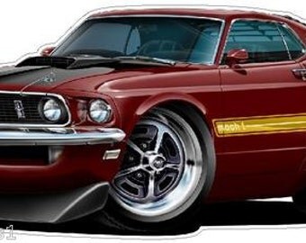 1967 FORD MUSTANG SHELBY vinyl decal wall graphic officially