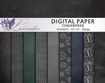 Digital paper chalkboard, chalkboard digital paper, digital background ...