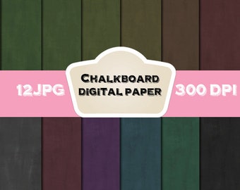Chalkboard digital paper: "CHALKBOARD PAPERS" with chalkboard ...