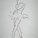 Charcoal drawing ballet dancer original by galeriaVarte on Etsy