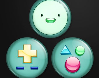 Adventure Time BMO Beemo 3 Pack Pinback Button Badge