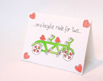 Popular items for tandem bike card on Etsy