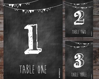 Printable Table numbering indian weddings by SugarApplePrints