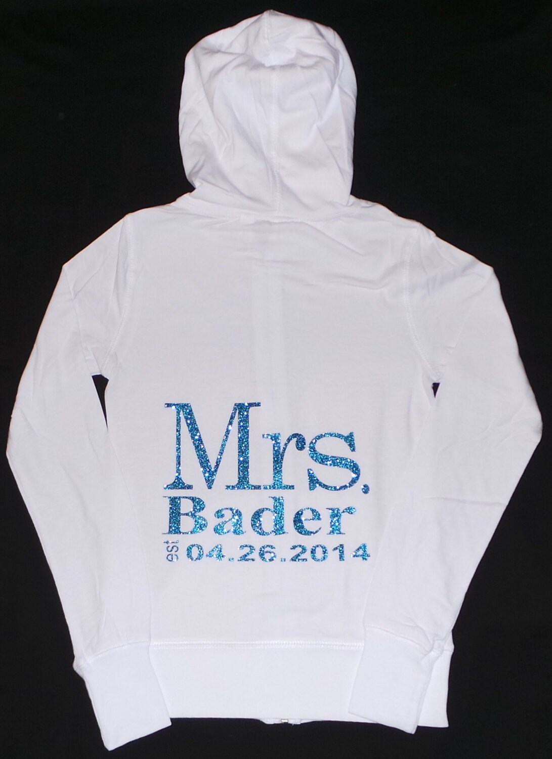 Mrs Last Name Hoodies Personalized Date Hoodie Zip Up