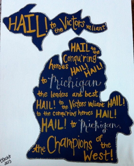 Items Similar To University Of Michigan Fight Song On Etsy items-similar-to-university-of-michigan-fight-song-on-etsy