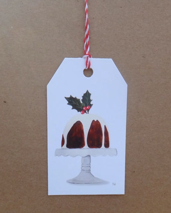 Christmas Pudding Holiday Gift Tag Set of 6