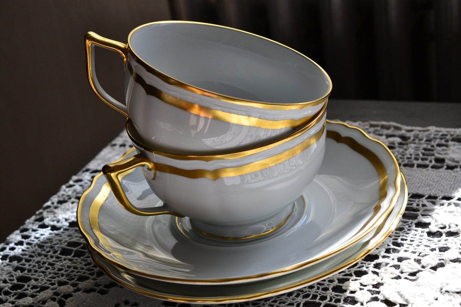 Raynaud Ceralene Marie Antoinette Gold Pattern Limoges Fine China Set ...