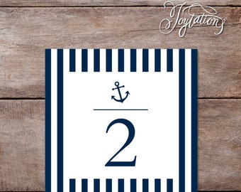 Navy table numbers | Etsy