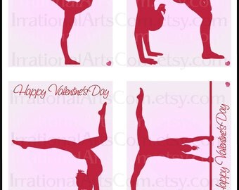 Gymnastics valentine | Etsy