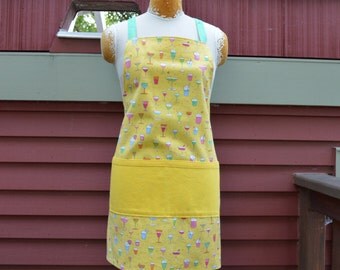 Items similar to Pretty Butcher Apron on Etsy