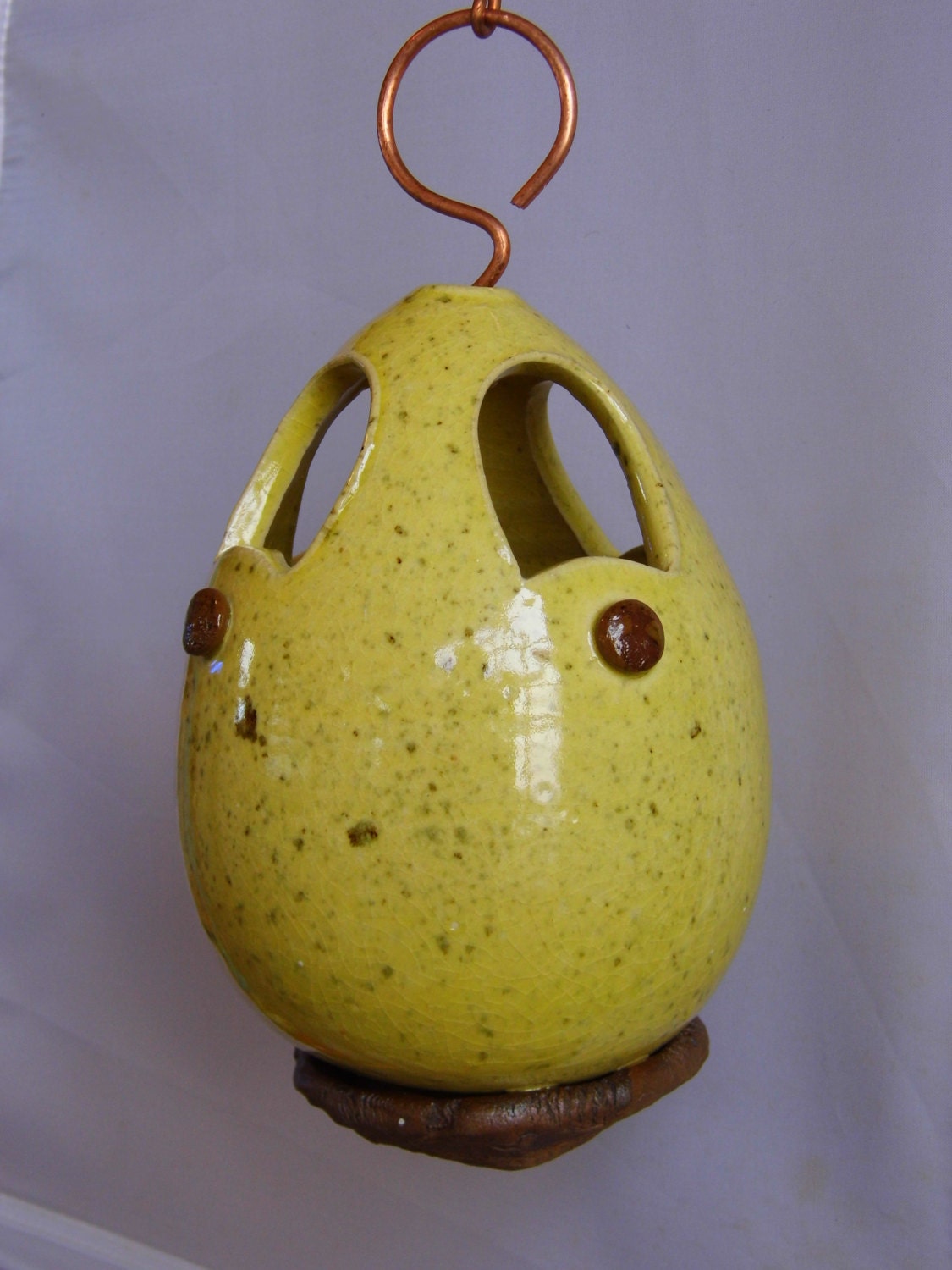 Canary Yellow Highfired stoneware clay by debbiesbirdhouses