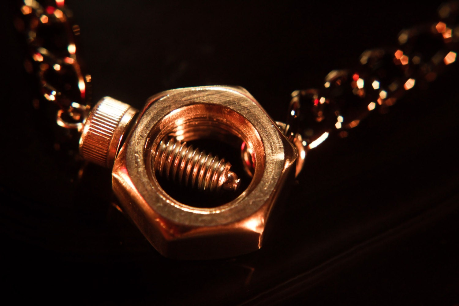 Stainless Steel HexNut and Bolt Pendant