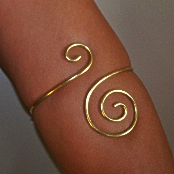 Armlet Armband Upper Arm Cuff Smooth Gold Armband Arm
