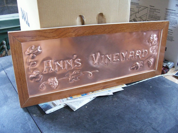 Custom Address Copper Sign