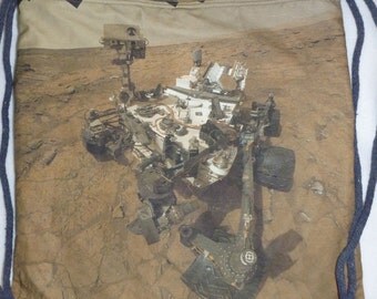 Mars in the 2030s cottonlinen canvas Backpack/tote Custom