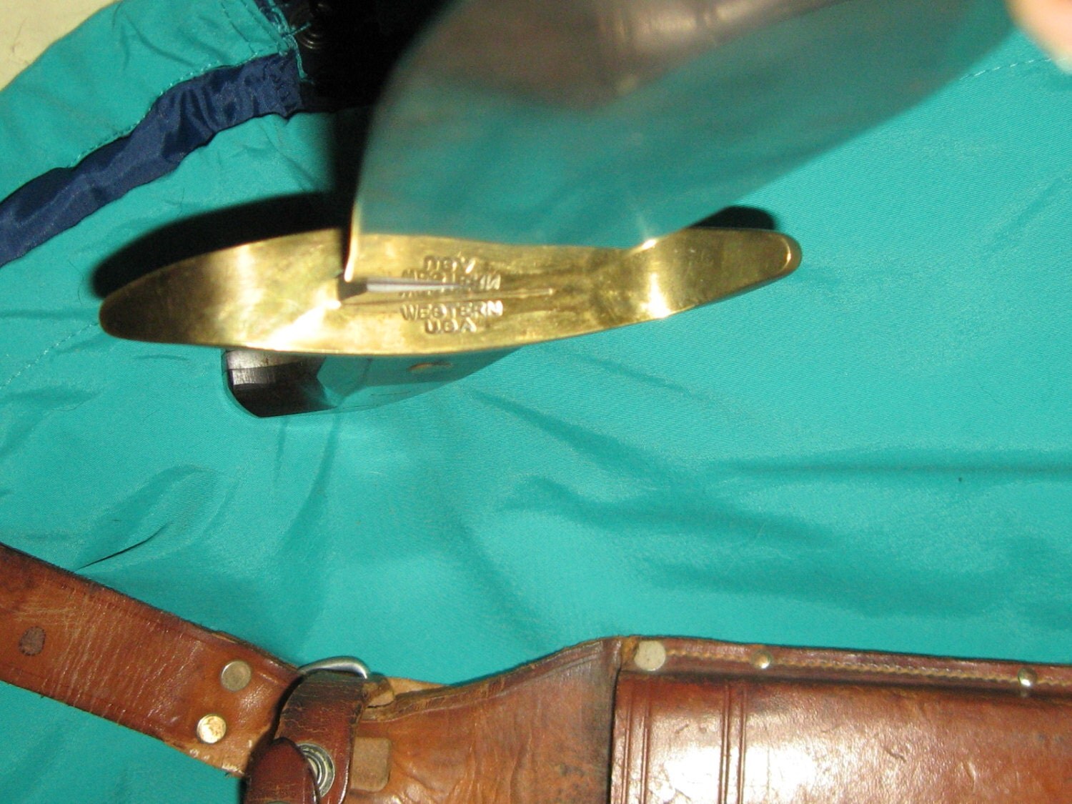 Western W49 Vintage large hunting bowie knife marked and