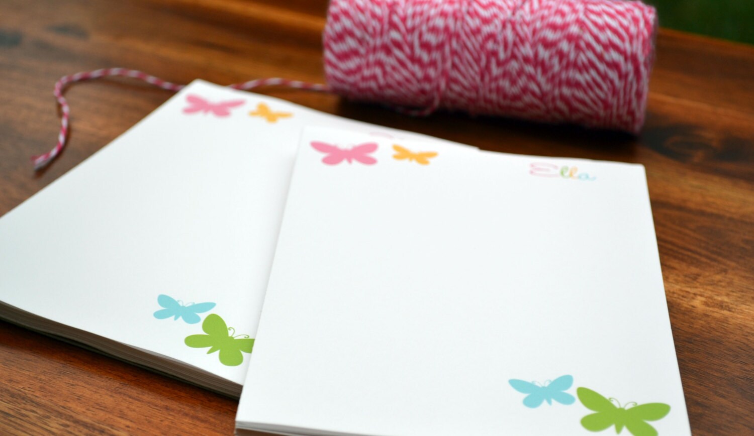 Butterfly Notepads /Personalized Notebook / Personalized