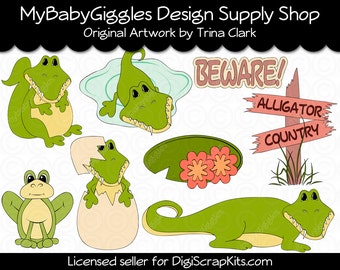 Alligator clipart | Etsy