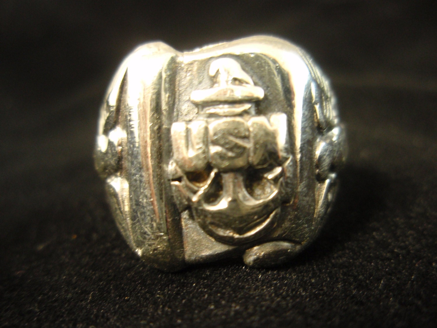 vintage WWII usa us navy MILITARY sterling silver ring