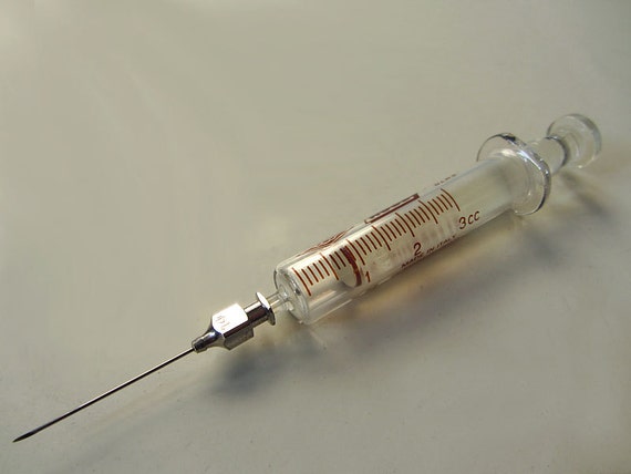 Vintage Glass Syringe
