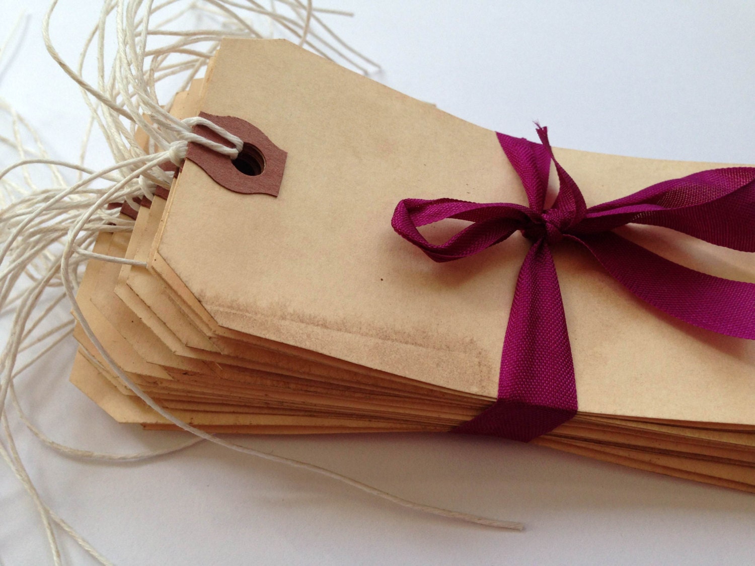 50 Large WITH STRING. Vintage Wedding. Escort Card. Place Card. Save ...