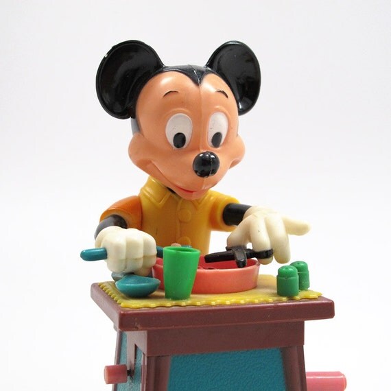 Items similar to Mickey Mouse Eating Spaghetti Vintage 1960's Come ...