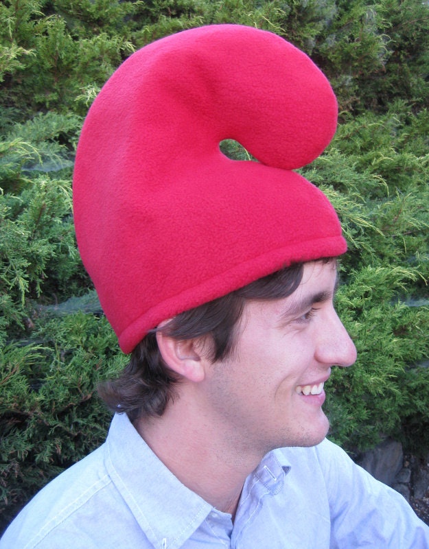 RED GNOME HAT Fleece Adult and Child size by BlueVapor on Etsy
