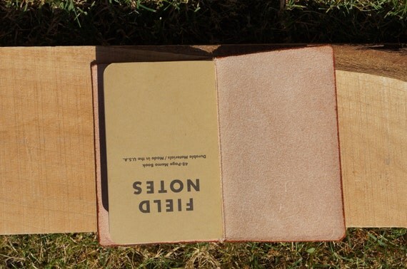 Items similar to Field Notes Notebook Leather Natural Vegetable Tan ...