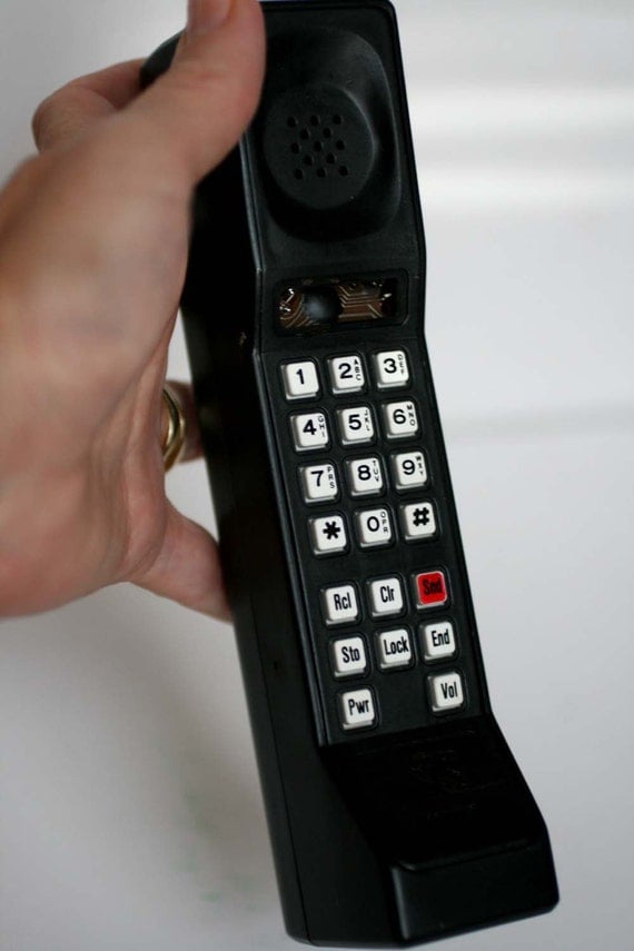 Vintage Toy Cell Phone Motorola Style toy phone. by AbateArts