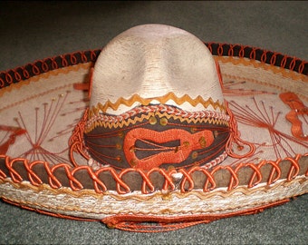 Enormous Authentic Vintage Mexican Sombrero La Sultana De Jalisco